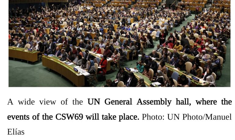 UN CSW69: A Global Milestone for Gender Equality - GLOBAL INFOS NEWS