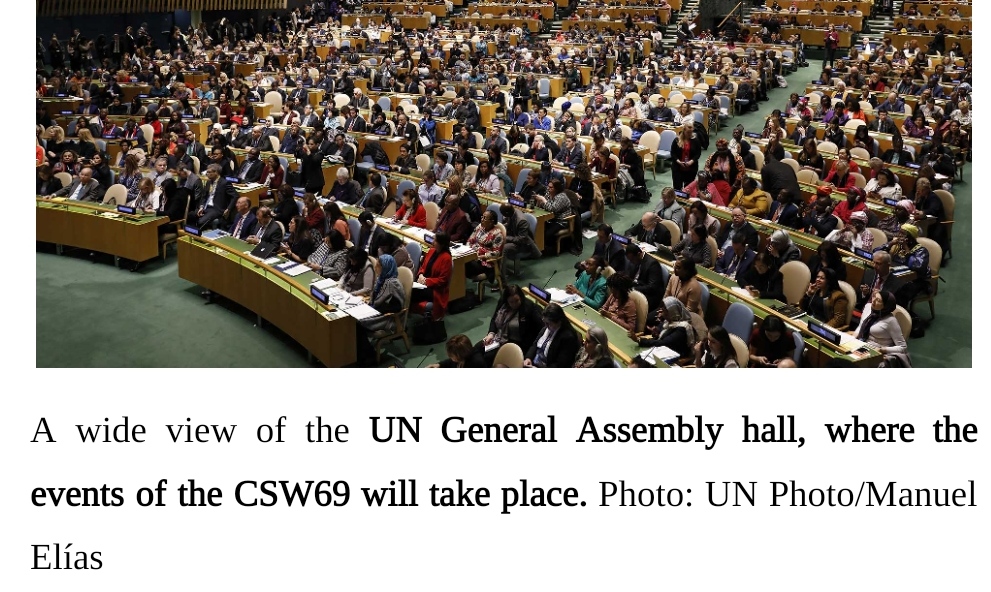 UN CSW69: A Global Milestone for Gender Equality - GLOBAL INFOS NEWS