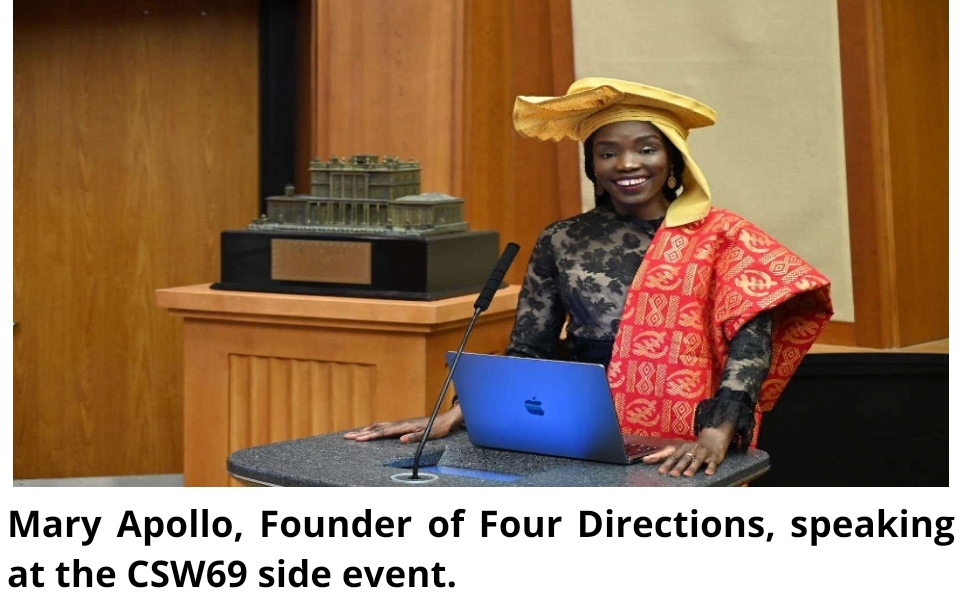 CSW69: Four Directions and Mary Apollo mobilized for the education of ...